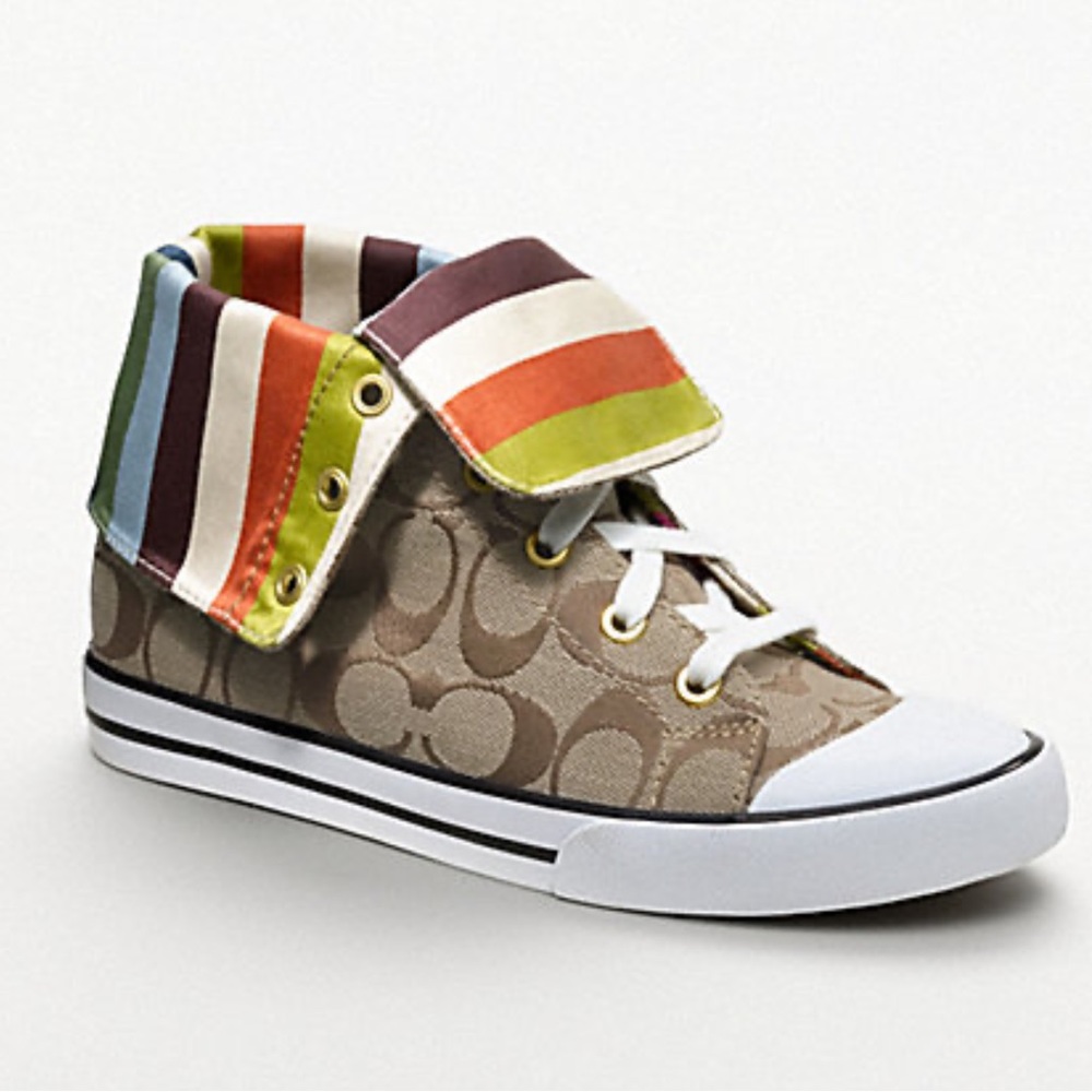 Coach Bonney Hi-Top Signature Logo Sneakers - Gem